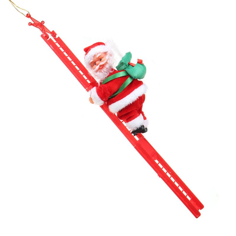 Elektrický Santa Claus Šplhací Rebrík Hudobná Dekorácia Darček Na ...